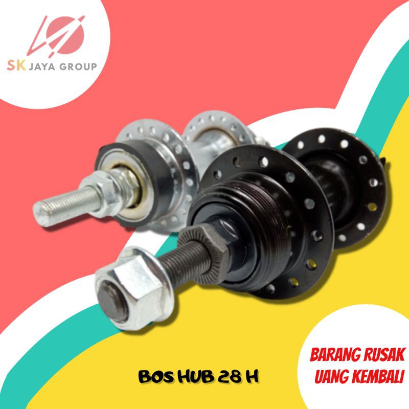 Jual KOMPONEN SEPEDA HUB FREHUB INCLUDE BEARING BOS SEPEDA 28H BELAKANG ...
