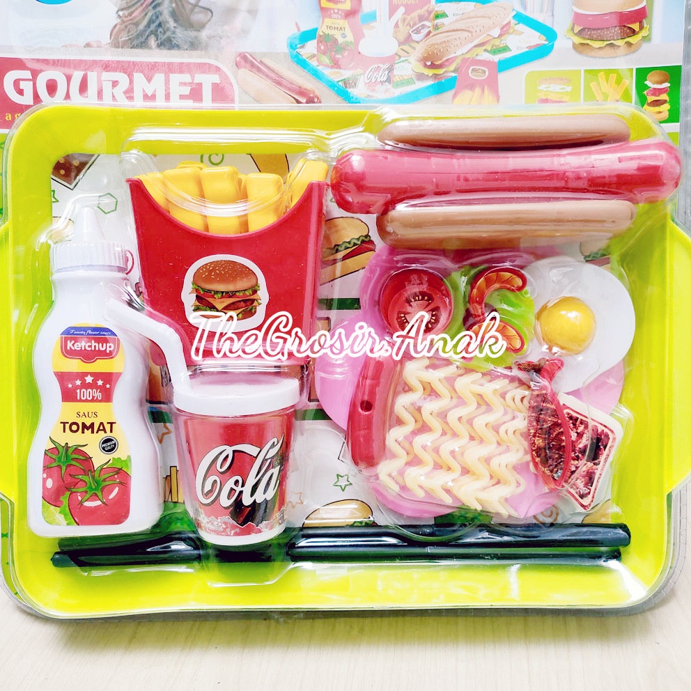 Jual TGA Gourmet Fast Food LF52 Mainan Masak-masakan Hot Dog Mie Sosis ...