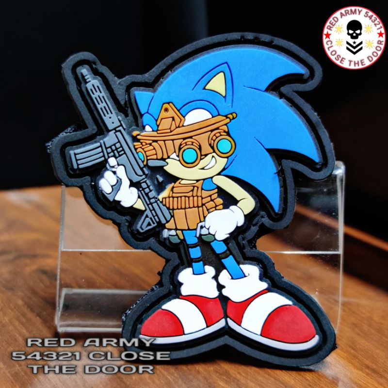 Jual Patch Rubber Logo Karet Karakter Sonic Tactical | Shopee Indonesia