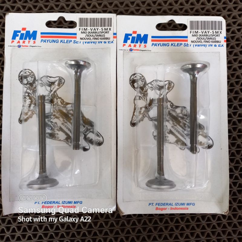 Jual valve FIM original 100& payung klep yamaha mio nouvo fino soul 5mm ...