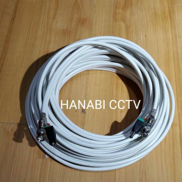 Jual STARCOM 25M KABEL CCTV + POWER JADI 25 METER + BNC + JACK F + COVER DC FEMALE MALE BAUT ...