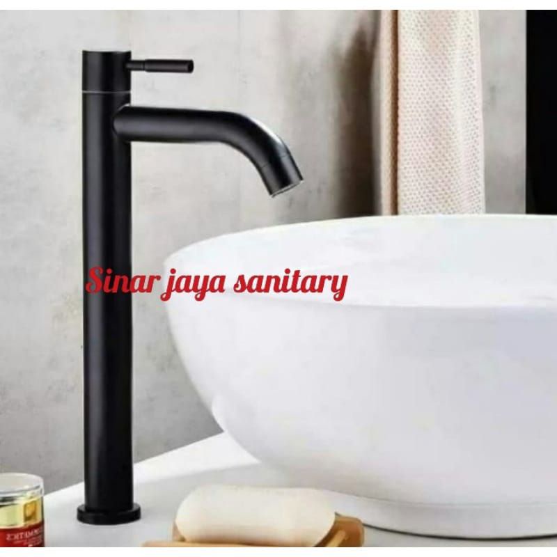 Jual Kran wastafel black stainless 304 / kran cuci tangan / kran ...