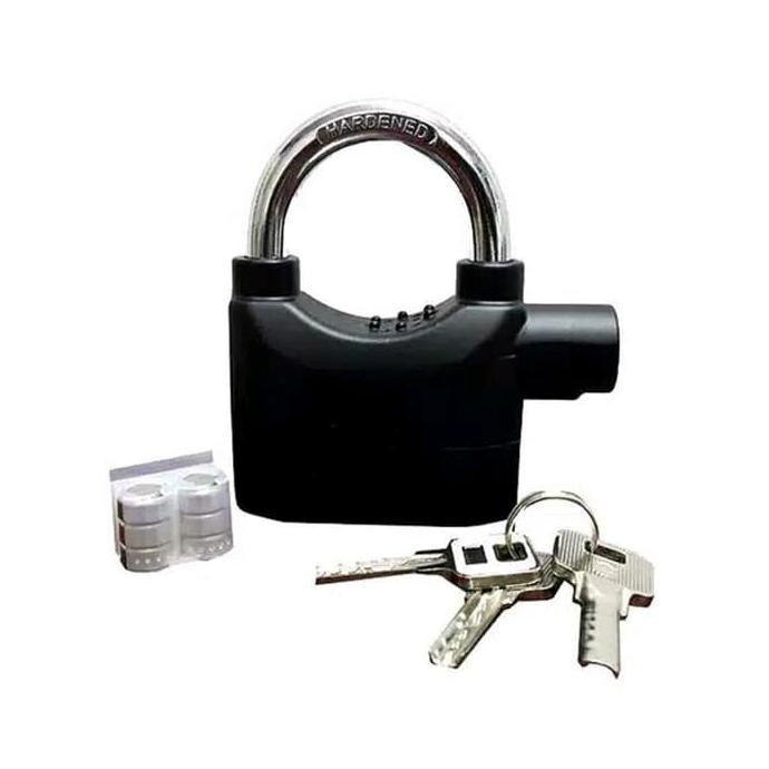 Jual Produk Unggulan] Hot Gembok Alarm Anti Maling Free Battery ...