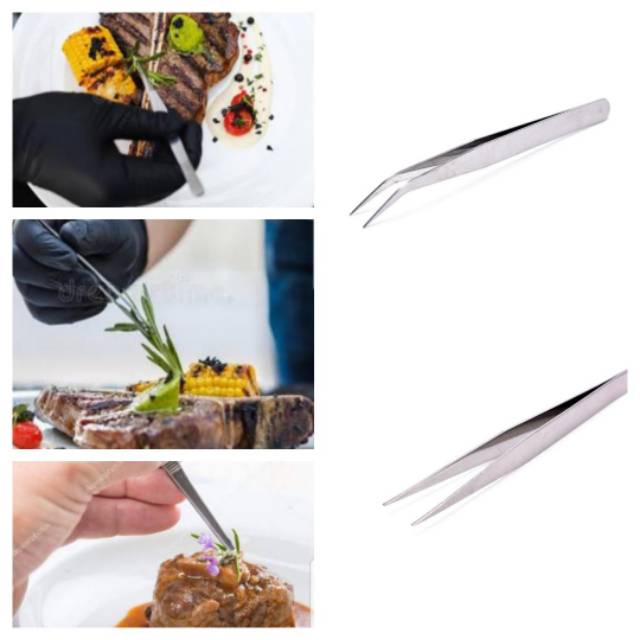 Jual Pinset 2 pcs ujung lurus lengkung pinset food stylist food ...