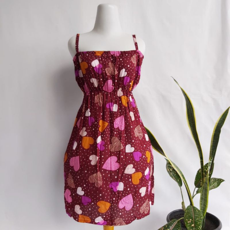 Jual Dress Daster Kemben Bali Rayon Rumah Rumahan Pendek Wanita Adem ...