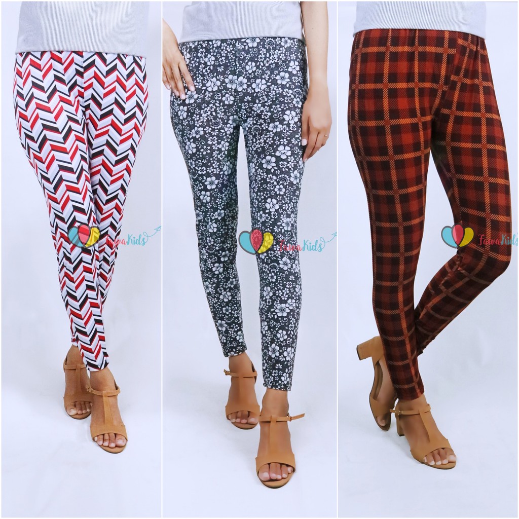 Jual Legging Motif Dewasa Normal fit to M / Celana Wanita Perempuan Leging Motif Panjang Ketat ...