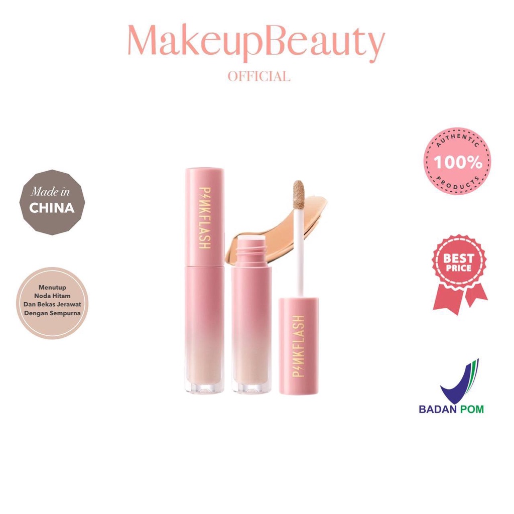 Jual PINKFLASH (PF-F04) #OhMyBreath Liquid Concealer Tahan Air Tahan Lama / Lasting Matte ...