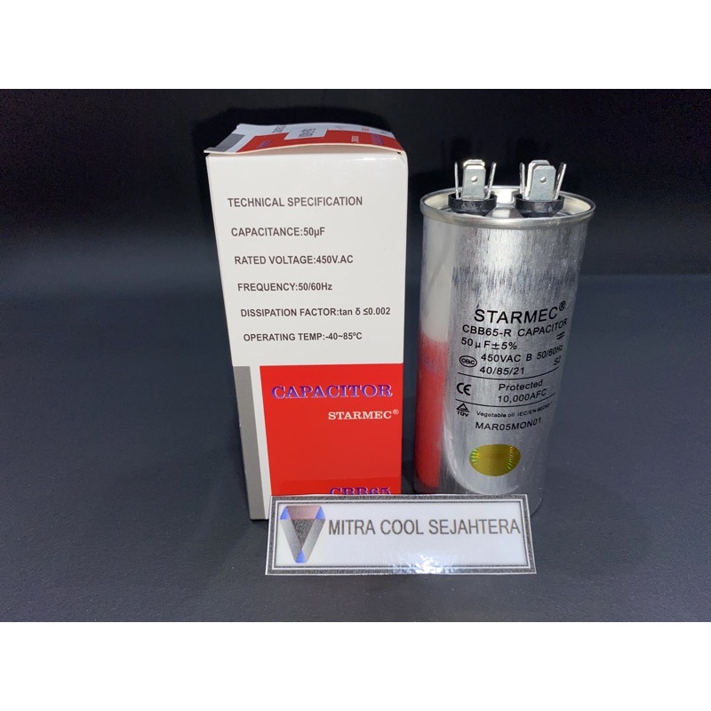 Jual KAPASITOR AC 50 MIKRO CAPASITOR AC 50UF CAPASITOR AC 50 UF 450 VAC | Shopee Indonesia