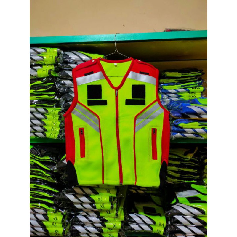 Jual rompi sabhara pinggir merah stabilo grade A [polos/non logo ...