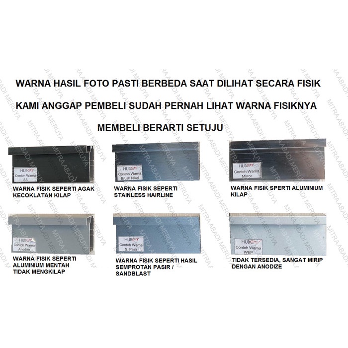 Jual Profil Frame Handle Alumunium Aluminium HUBEN GP 30 GP30 GP-30 ...