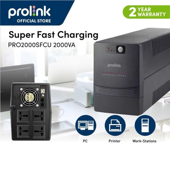 Jual UPS 2000VA UPS PROLINK 2000 SFC FAST CHARGING GARANSI 1 TAHUN ...