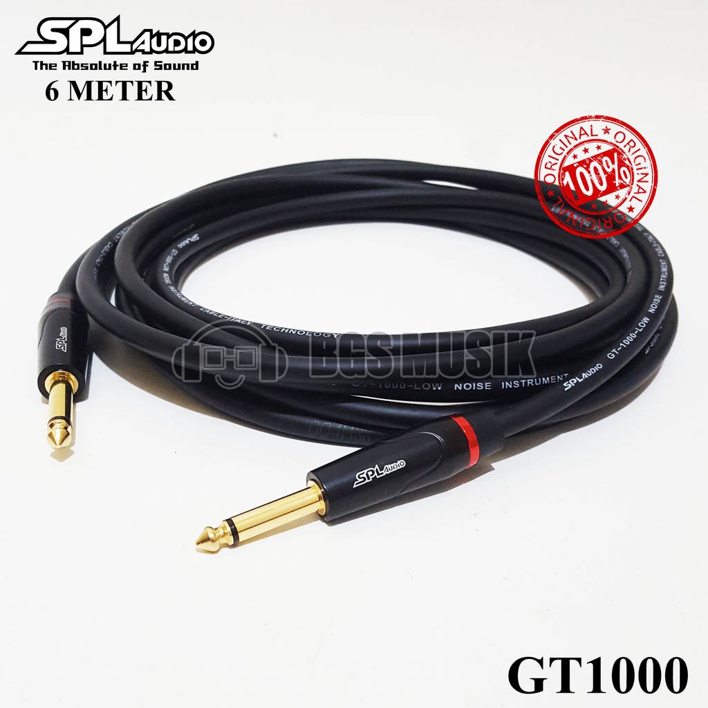 Jual Kabel Gitar Keyboard Bass Biola Original 6m - Kabel Jack Mono ...