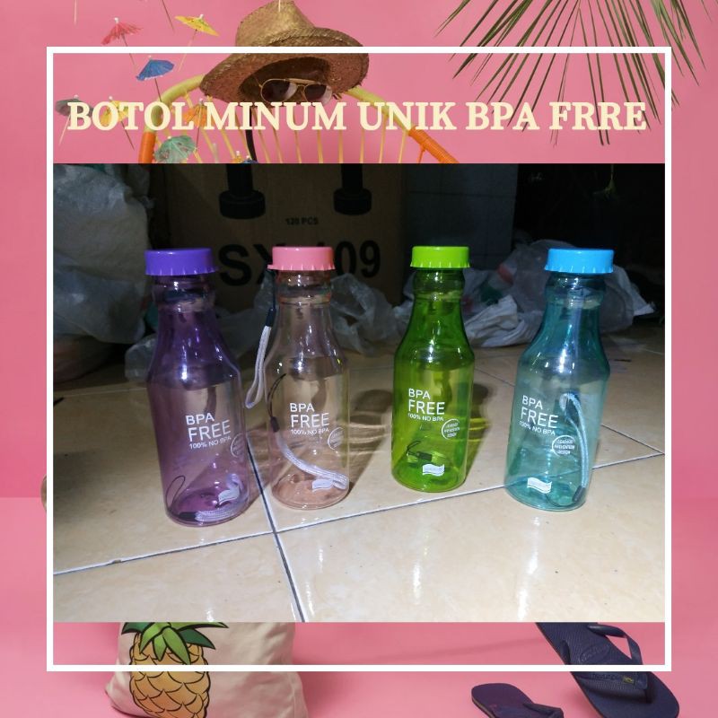 Jual botol minum unik bfa free , botol minum 550ml | Shopee Indonesia