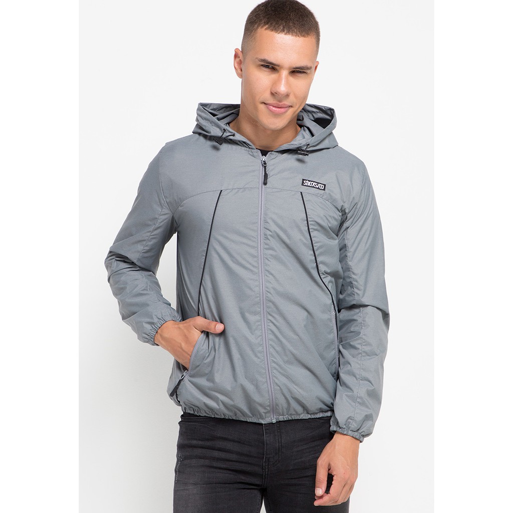 Jual Sharks - Windbreaker Outdoor Jacket - Abu-abu [SGG271486122 ...