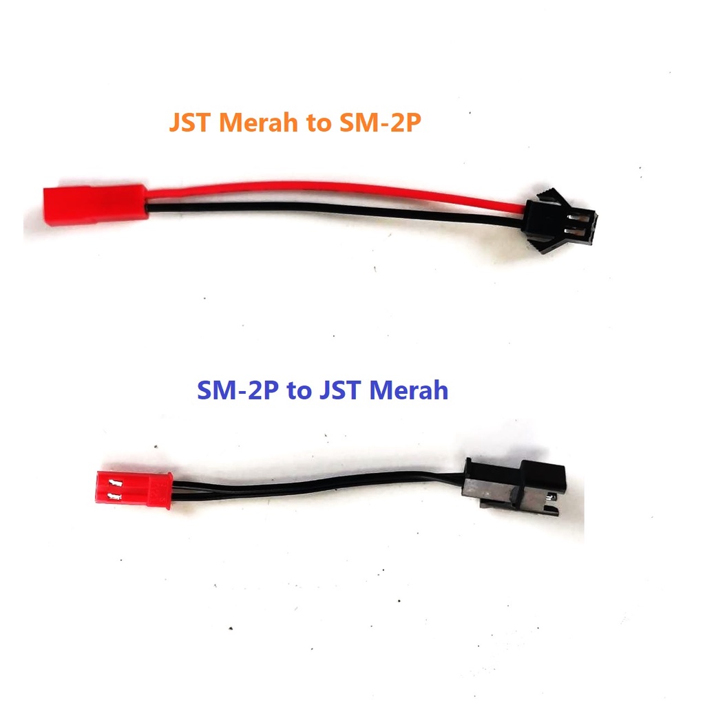 Jual 1pcs Converter Socket Konektor Konverter konektor Baterai SM JST Merah Plug Rc Car JST ...