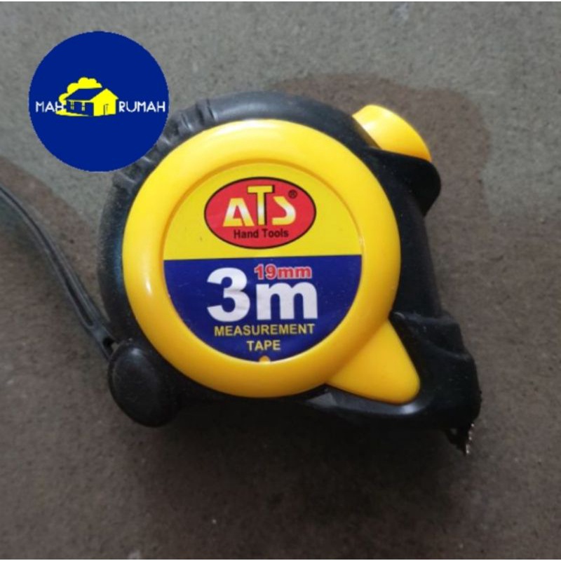 Jual Meteran Rol Roll Karet Magnet AUTOSTOP Autolock Plat Besi - ATS 3m ...