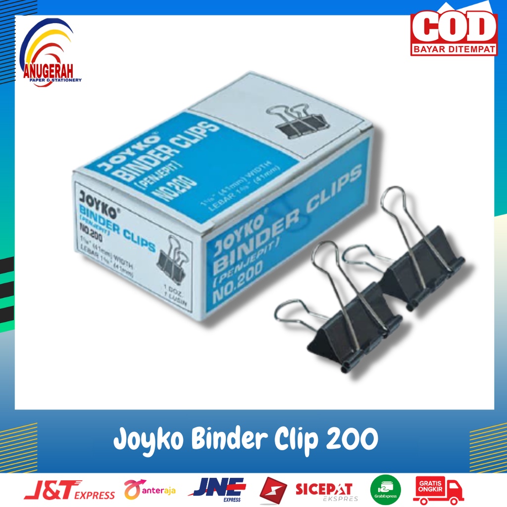 Jual Binder Clip Joyko No 200 (PCS) | Shopee Indonesia