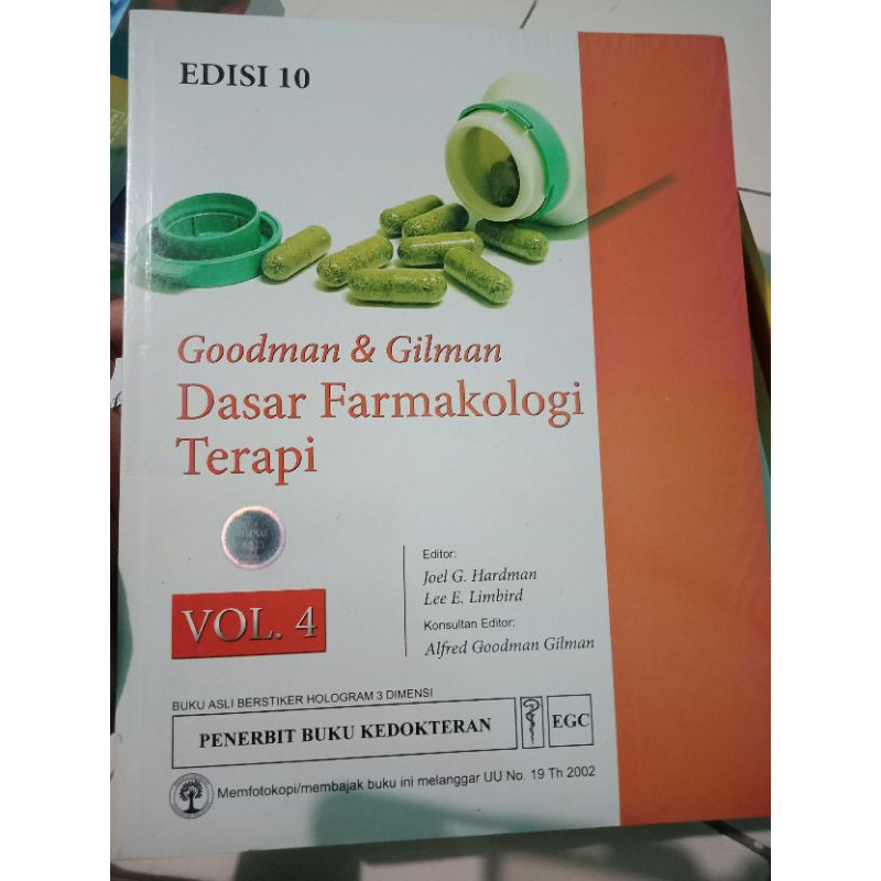 Jual Buku ORI - Buku Goodman & Gilman Dasar Farmakologi Terapi Edisi 10 ...