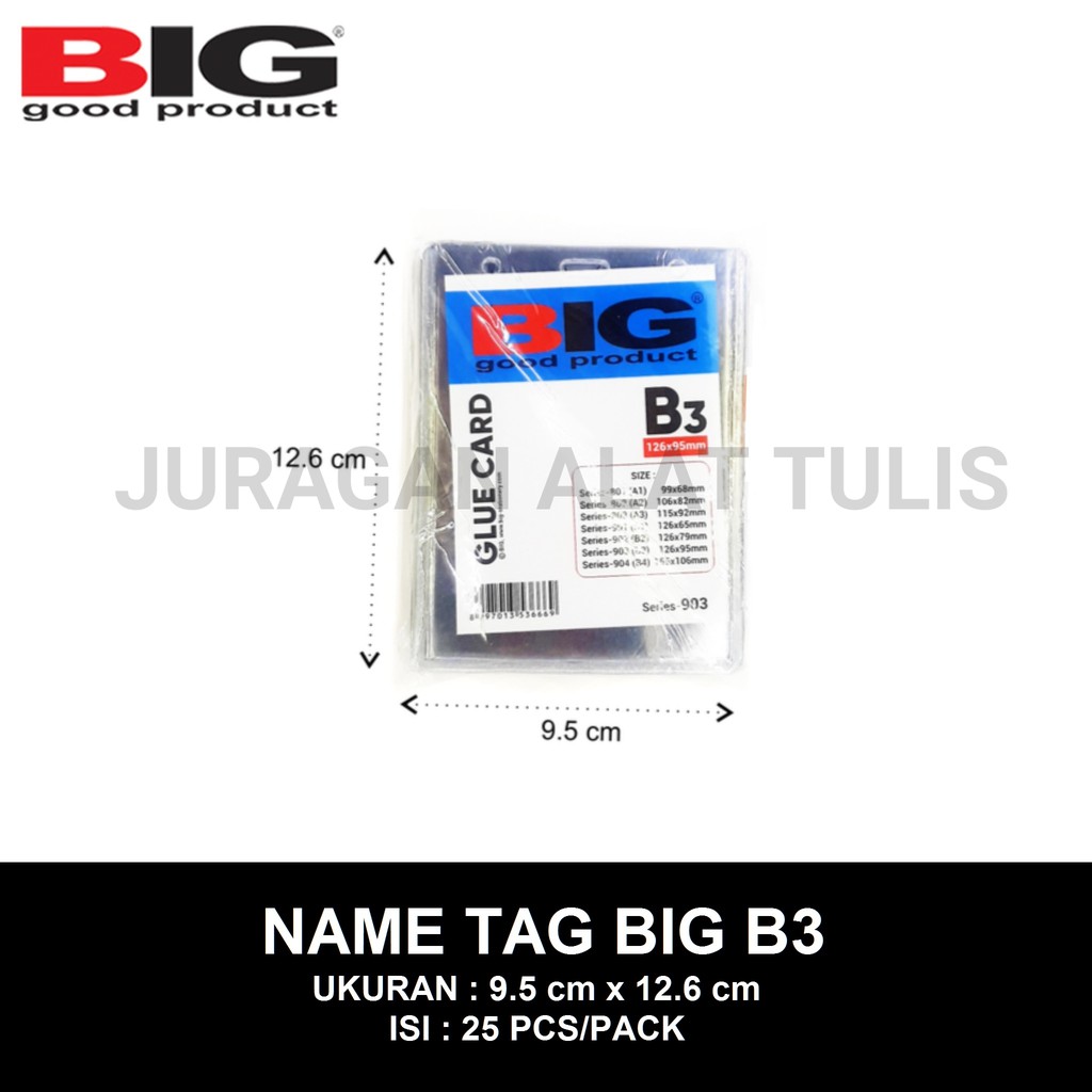 Jual NAME TAG / ID CARD PLASTIK BIG UKURAN B3 | Shopee Indonesia