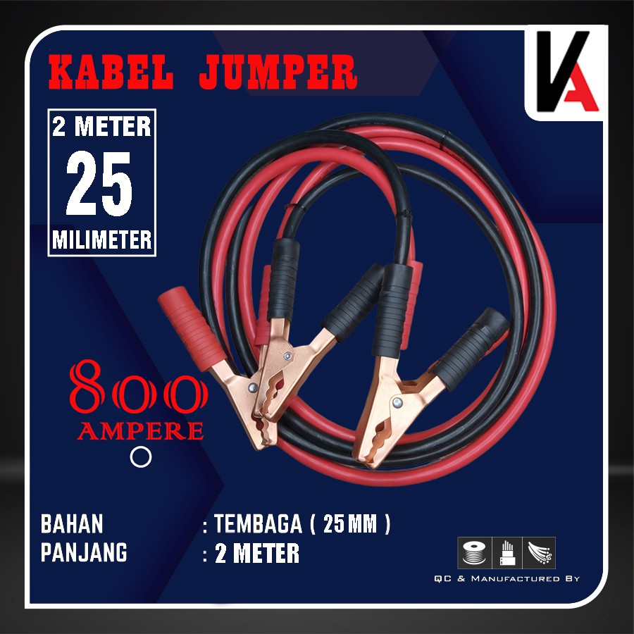 Jual Kabel Jumper Aki 800 Ampere Car Emergency Battery Accu Cable Jumper Jumbo High Quality ...