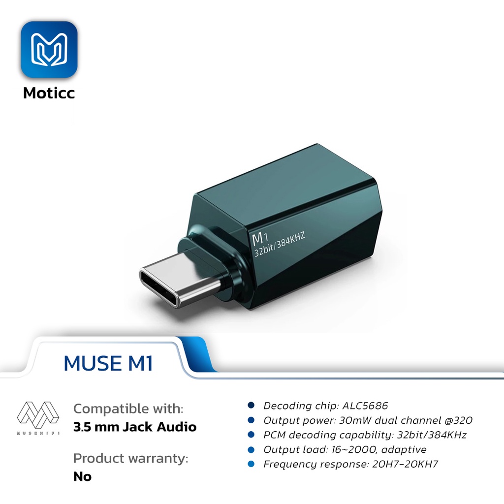 Jual MUSE HIFI M1 DAC Portable Adapter USB C to 3.5mm ALC5686 not ...