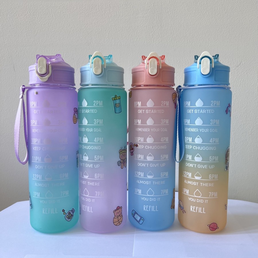 Jual BOTOL AIR MINUM 1 LITER BOTOL MOTIVASI BOTOL MINUM ANAK SEKOLAH ...