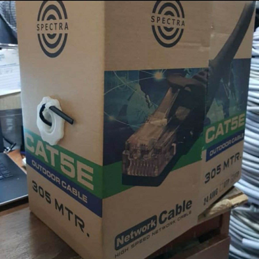 Jual Kabel Lan FTP Spectra Outdoor 305meter (Black) | Shopee Indonesia