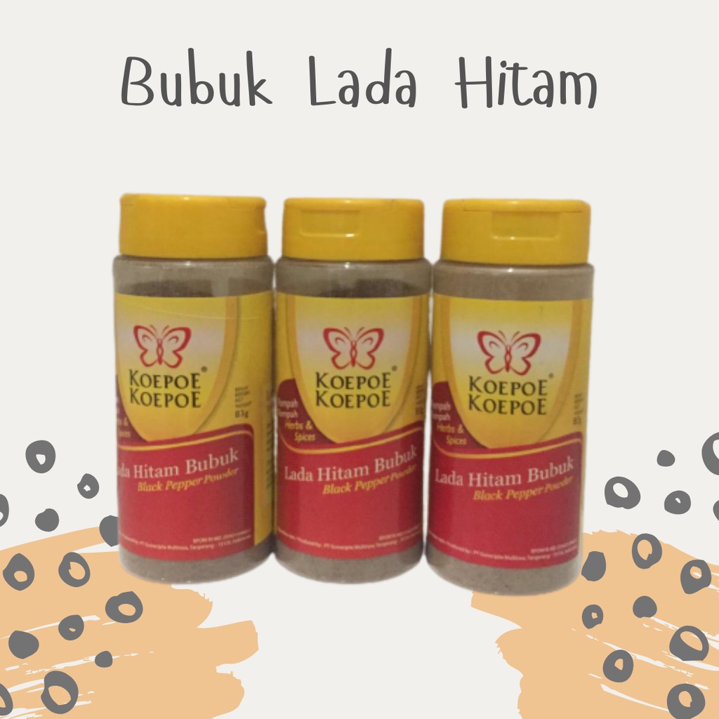 Jual Lada Hitam Bubuk Koepoe Koepoe 83g / Black Pepper Powder / Rempah ...