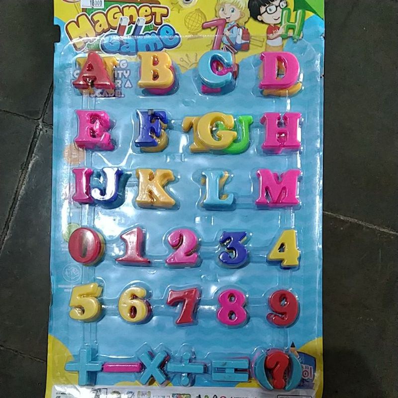 Jual mainan edukasi ALPHABET huruf ABC magnet belajar berhitung bisa ...
