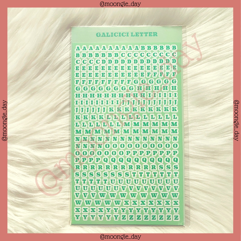 Jual 1 LEMBAR STIKER ALPHABET NUMBER HURUF ANGKA LOVELY LETTER SERIES ...