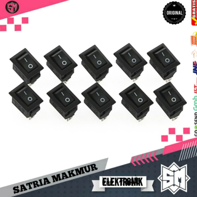 Jual Saklar Dispenser Rocker switch 2 pin saklar 2 kaki kalkulator ...