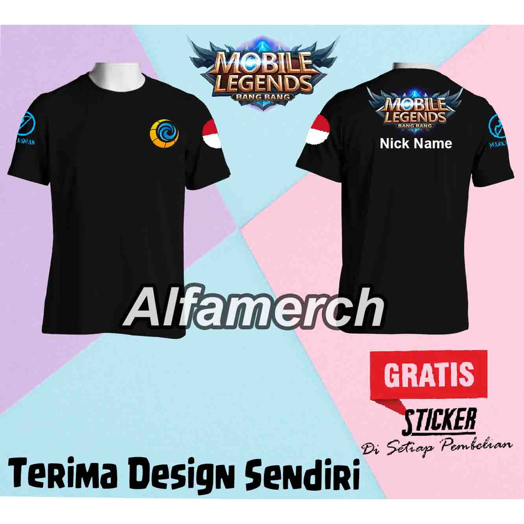 Jual Baju Kaos T shirt Tshirt Pendek ML MOBILE LEGENDS MOONTON GAME ...