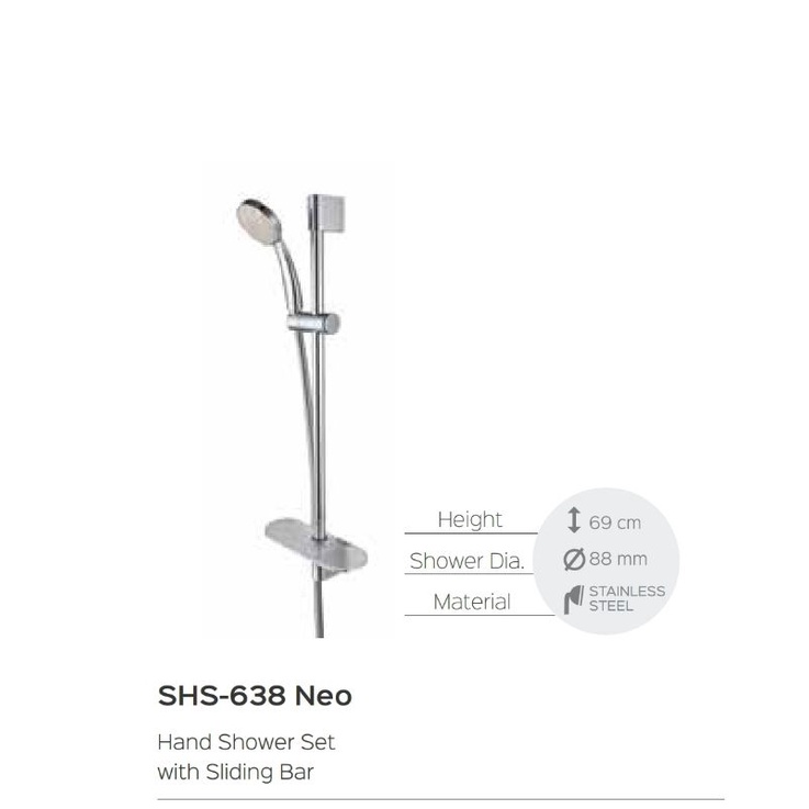 Jual Hand Shower Tiang Wasser SHS-638 NEO / Shower Tiang Mandi Wasser ...