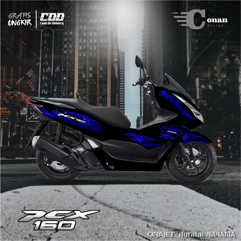 Jual Aksesoris Motor PCX 160 Striping Motor PCX Variasi Motif Stars ...