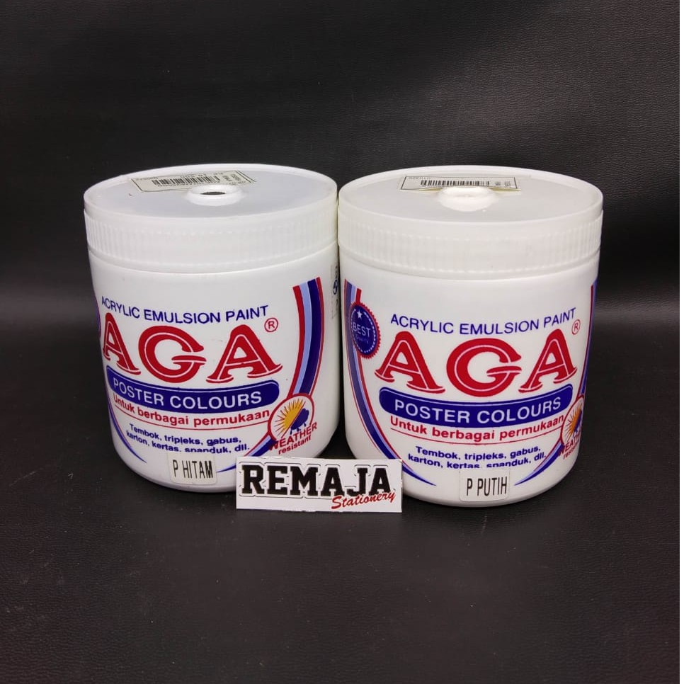 Jual Cat AGA Ukuran 250 cc Hitam Putih | Shopee Indonesia