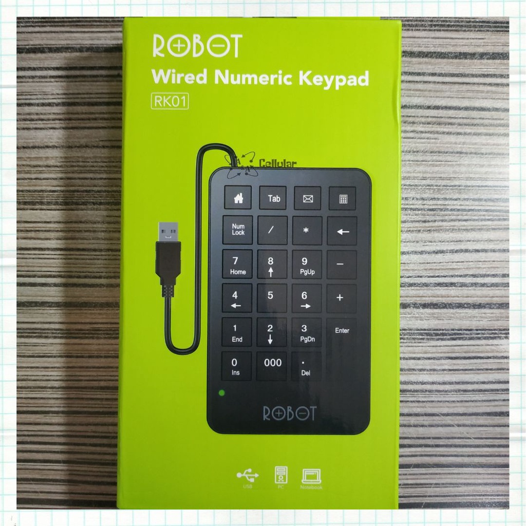 Jual Keyboard Numpad Angka / Wired Numeric Keypad USB ROBOT RK01 ...