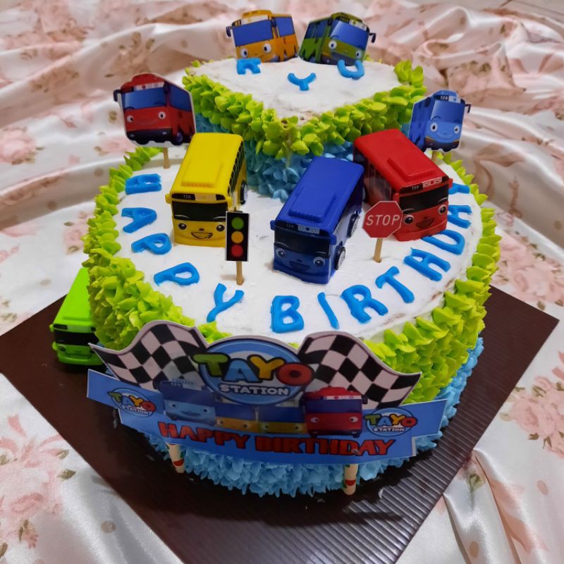 Jual Tayo Cake theme Kue ultah Tayo | Shopee Indonesia