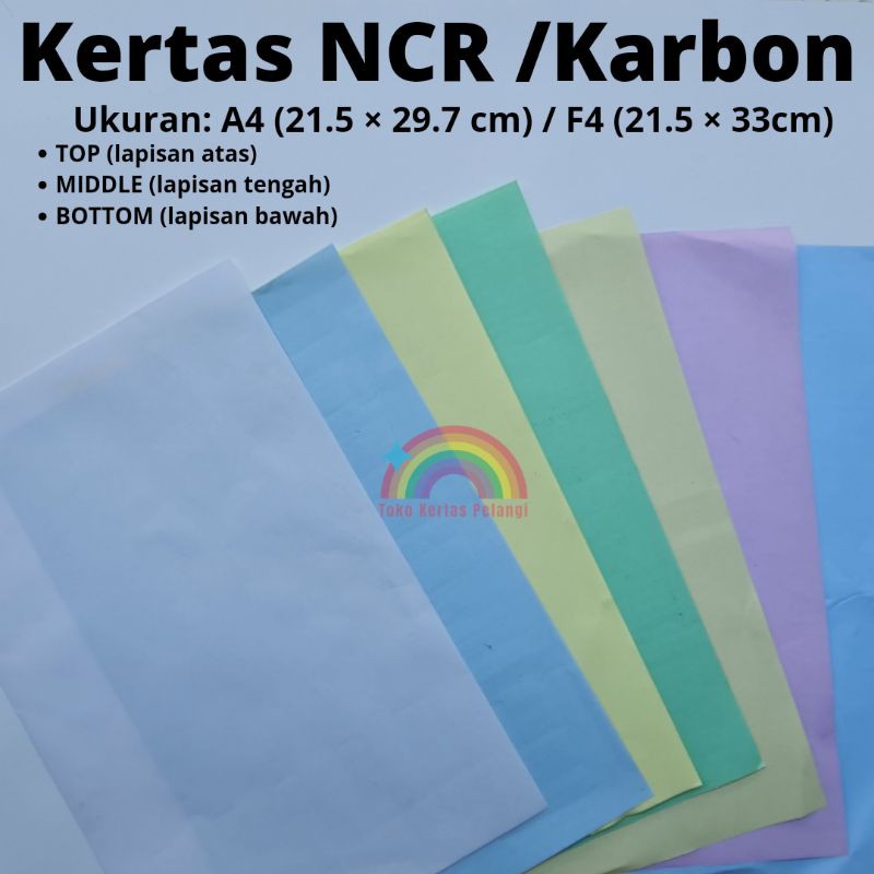 Jual kertas NCR/karbon/nota isi 500 pcs (1rim) ukuran A4/F4 | Shopee Indonesia