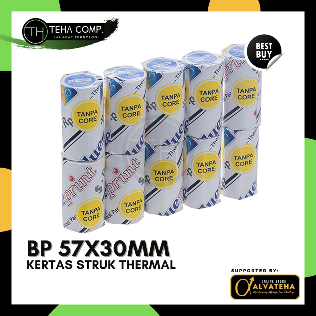 Jual Kertas Thermal Paper BLUEPRINT Printer Kasir Struk Nota Termal 55 ...