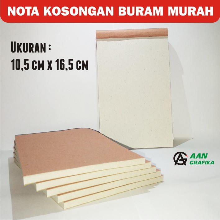 Jual NOTA KOSONGAN KERTAS BURAM 1/4 | Shopee Indonesia