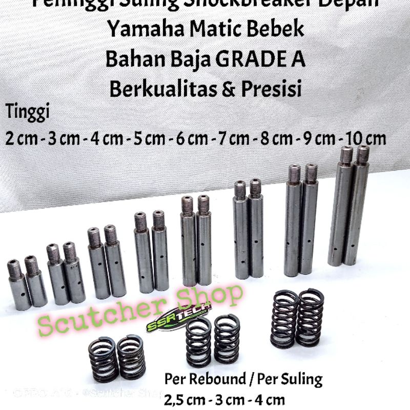 Jual Peninggi suling Shock Depan Bahan Baja Grade A Yamaha Matic Mio ...