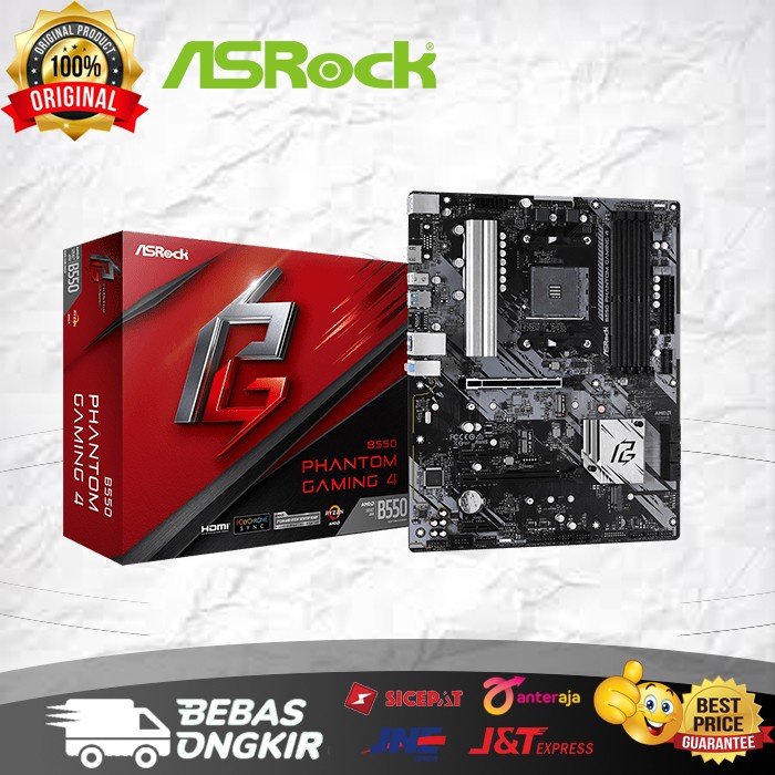 Jual ASRock B550 Phantom Gaming 4 (AM4, AMD Promontory B550, DDR4, USB3 ...