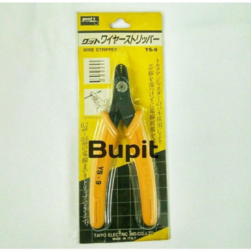Jual Tang Wire Stripper Goot YS-9 Made in Italy | Shopee Indonesia