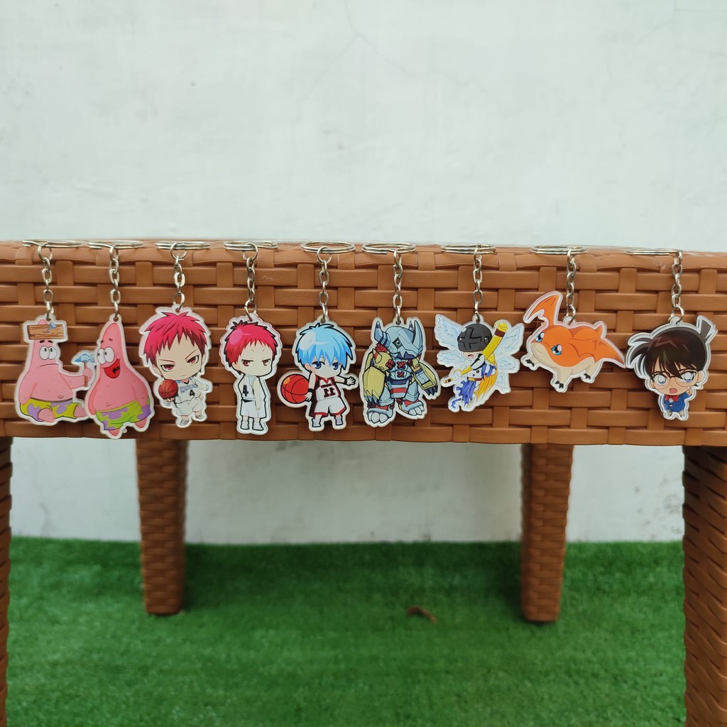 Jual Souvenir Gantungan Kunci Spongebob Digimon Haikyuu Gleipnir ...