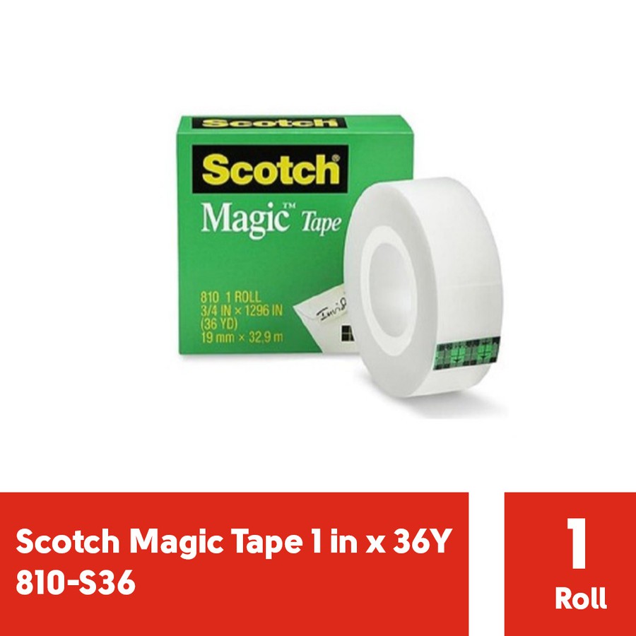 Jual 3M Scotch Magic Tape 810 1inch x 36Y - Isolasi Lakban Bening ...