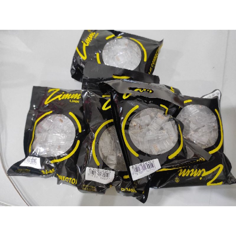 Jual konektor Rj45 UTP cat5e Zymlink rj45 Connector zimm link | Shopee ...