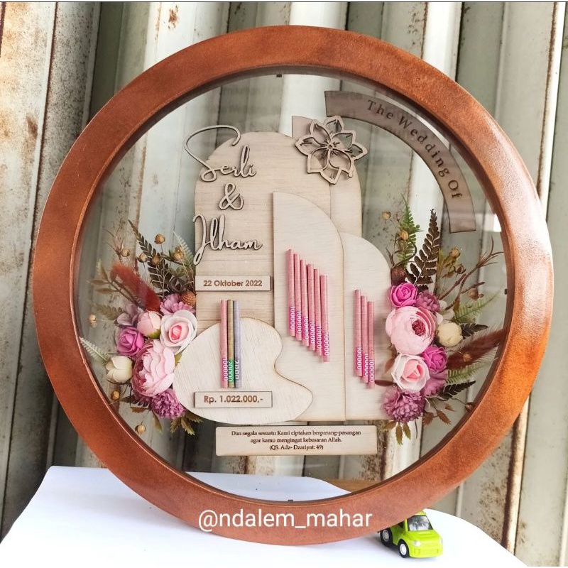 Jual MAHAR BULAT MAHAR RUSTIC MAHAR CUTTING KAYU AKRILIK | Shopee Indonesia