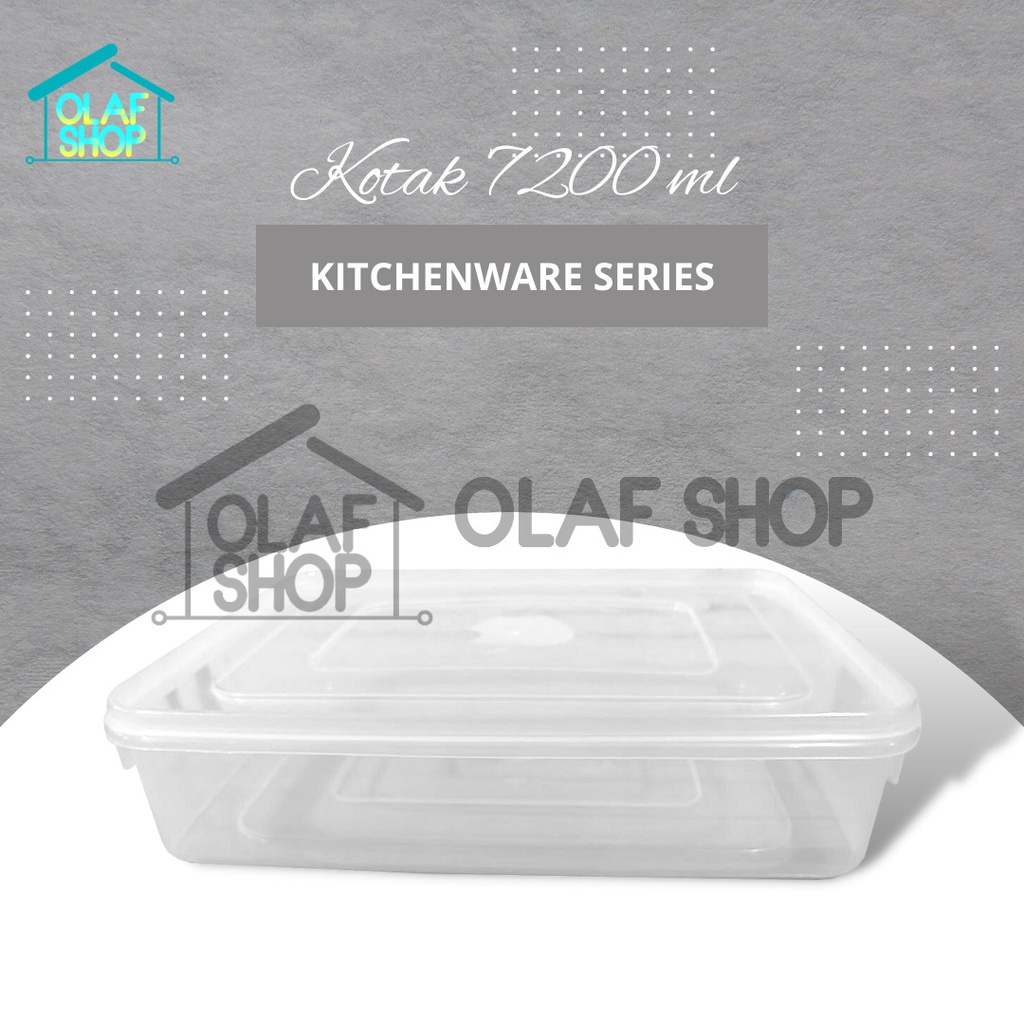 Jual KOTAK WADAH TEMPAT KUE DONAT MAKANAN 7200ML / KOTAK MAKAN PERSEGI ...