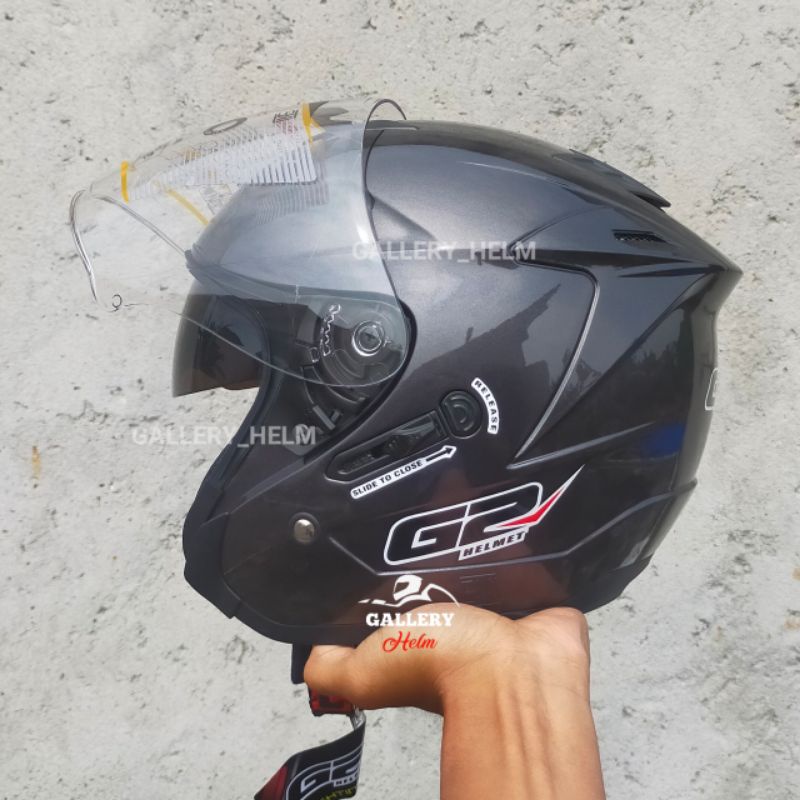 Jual HELM G2 OPTIMAX HITAM DOFF | HELM HALF FACE | MODEL INK DYNAMIC ...