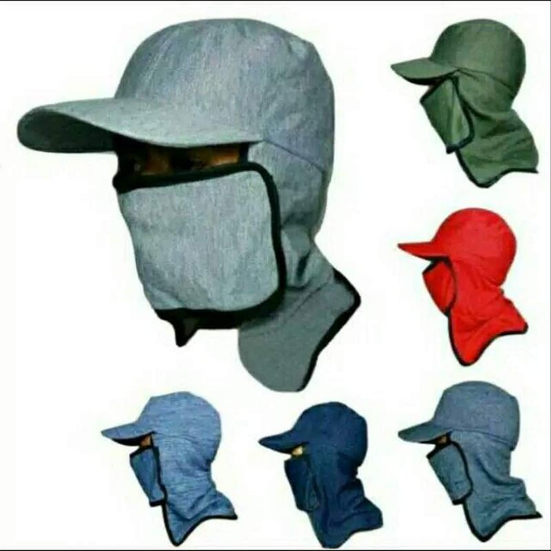 Jual Topi jepang Masker Topi Serbaguna Topi Nelayan Topi Ronda | Shopee ...